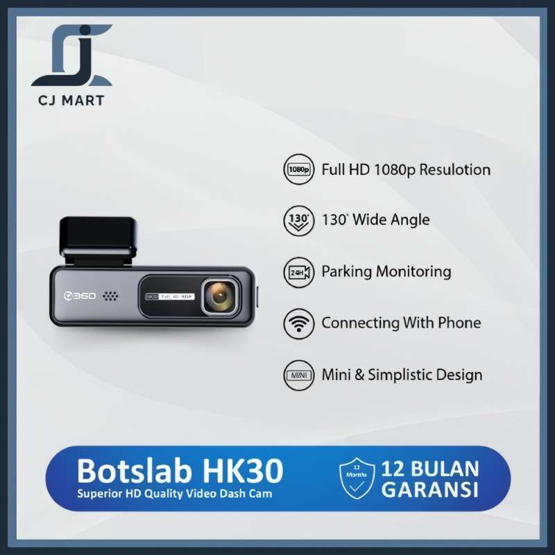 Promo BotsLab 360 HK30 Full HD 1080p Smart Dash Cam Auto Record Car ...