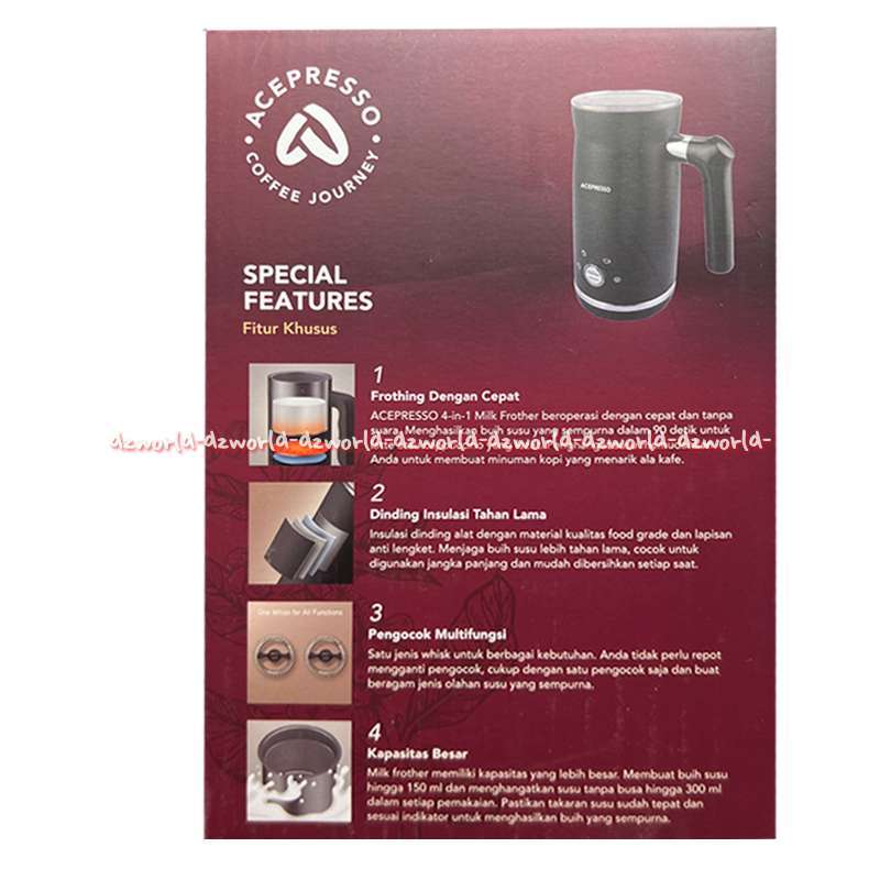Jual Acepresso 4in1 Milk Frother Maker Black Alat Pembuat Buih Susu Di ...