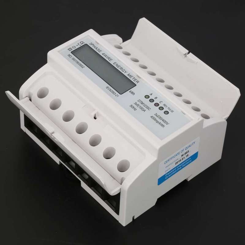 Jual Din Rail Kwh Meter Digital 3phase 230-400v 50hz 5-100a Three Phase ...
