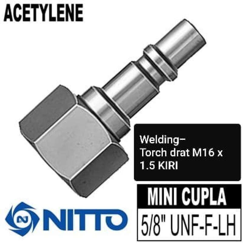 Promo Nitto Kohki Mini Cupla 22 33 Pf Oxy Acy Coupler Plug To Gas Las ...