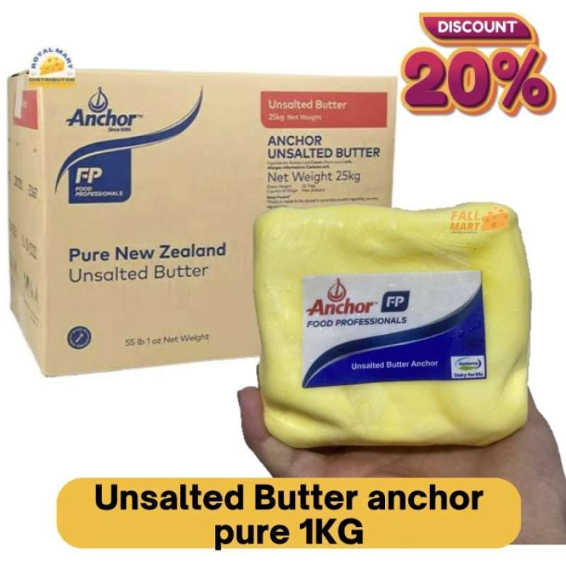 Jual Anchor Unsalted Butter 1 Kg 1 Kg Termurah - Harga Grosir Terupdate ...