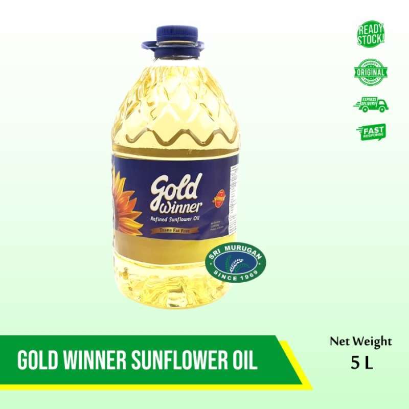 Promo Gold Winner Sunflower Oil 5kg Diskon 23% Di Seller Hikari Storee ...