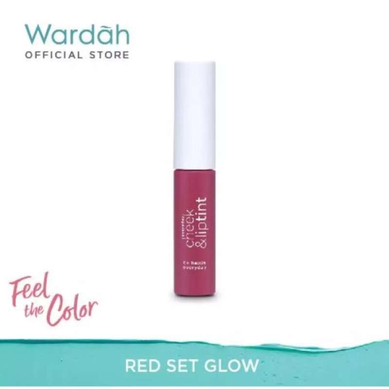 Jual LIP TINT blushon WARDAH 01 RED SET GLOW MERAH liptint lokal tahan ...