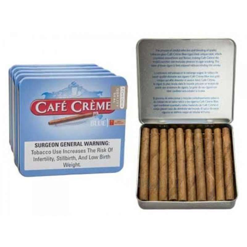Jual Cafe Creme Blue Mini Cigarillos [ Tin Box Of 20 Sticks ] Cigar ...