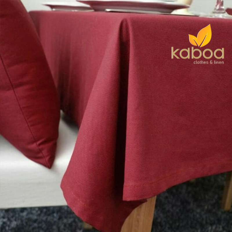 Promo taplak meja/table cloth berbagai warna bahan full cotton/damask ...