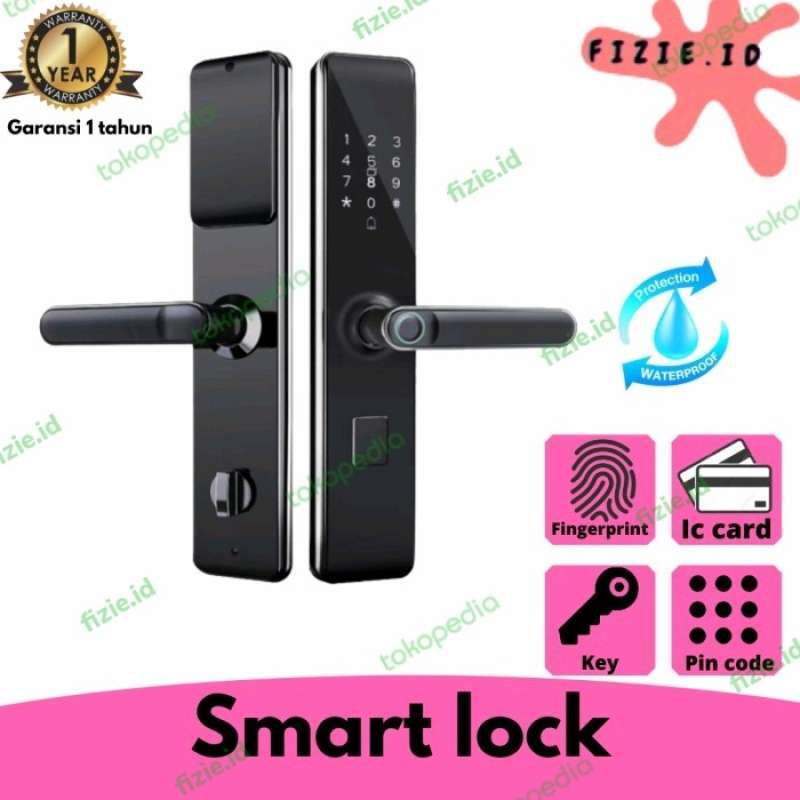 Promo handle pintu digital smart lock pintu rumah fingerprint smart ...