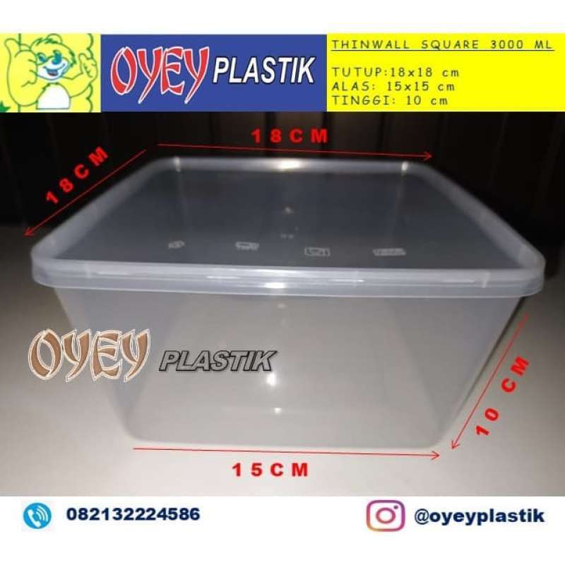 Promo Thinwall Square (kotak Makan) Ukuran 3000 Ml Isi 25 Pcs Diskon 23 ... Promo Thinwall Square (kotak Makan) Ukuran 3000 Ml Isi 25 Pcs Diskon 23 ...