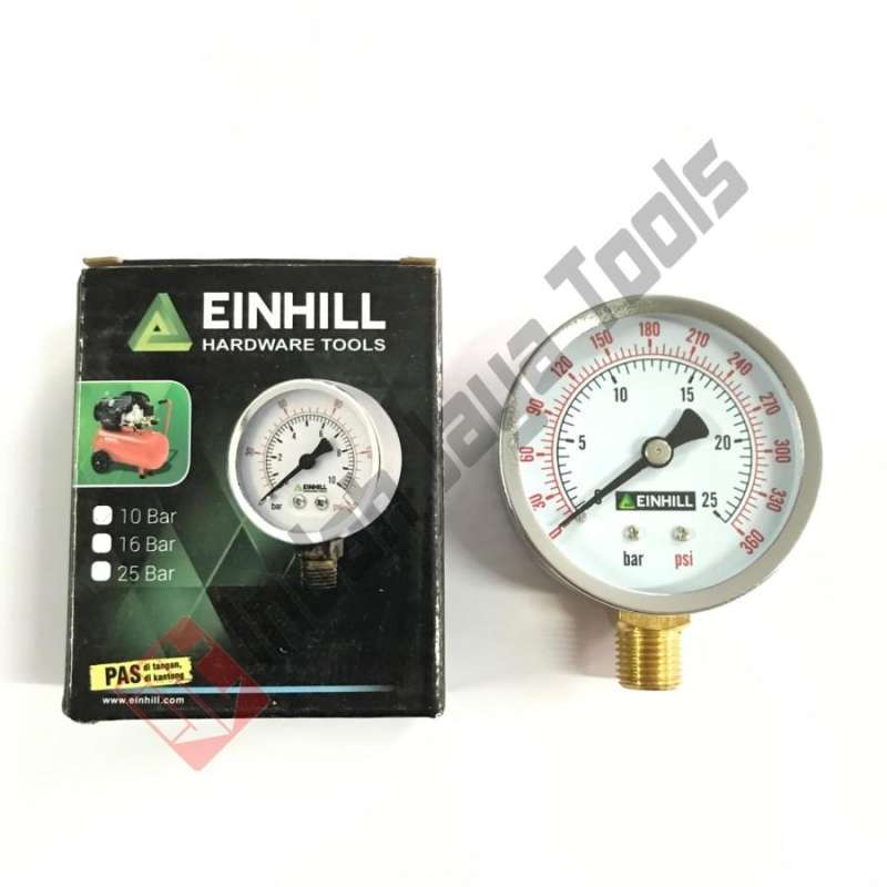 Jual Manometer 25 Bar EINHILL - Pressure Gauge Ukuran Angin Kompresor ...