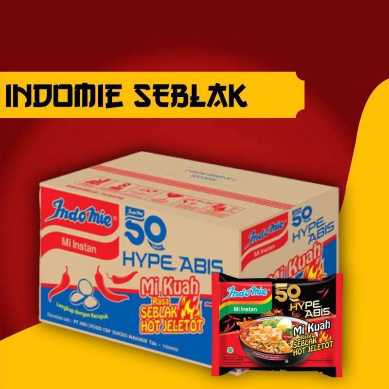 Jual 1 Dus Mie Indomie Instant Hype Abis Mi Kuah Rasa Seblak Hot ...