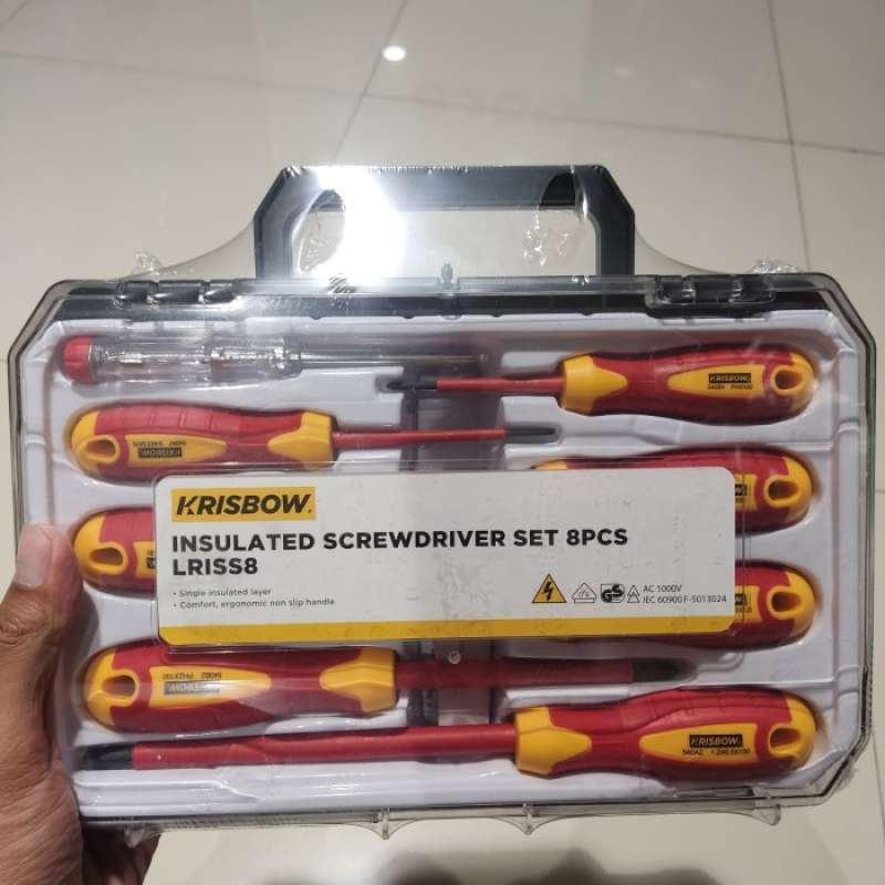 Promo Krisbow Set Obeng Insulasi 8 Pcs/obeng Kelistrikan/screwdriver ...