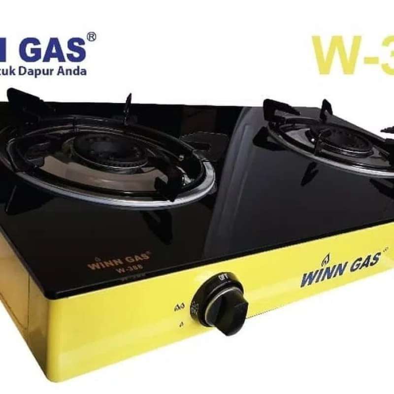 Promo Winn Kompor Gas Kaca 2 Tungku W - 388 Terbaik - Kuning Diskon 10% ...