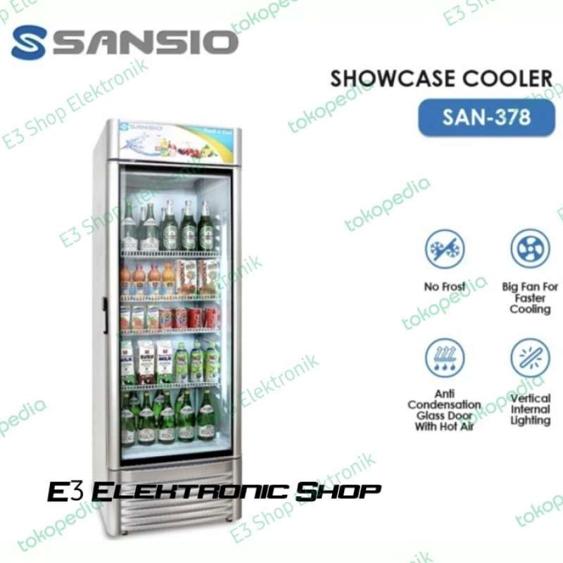 Jual New Sansio San-378 Showcase Cooler 1 Pintu di Seller Hazelika ...