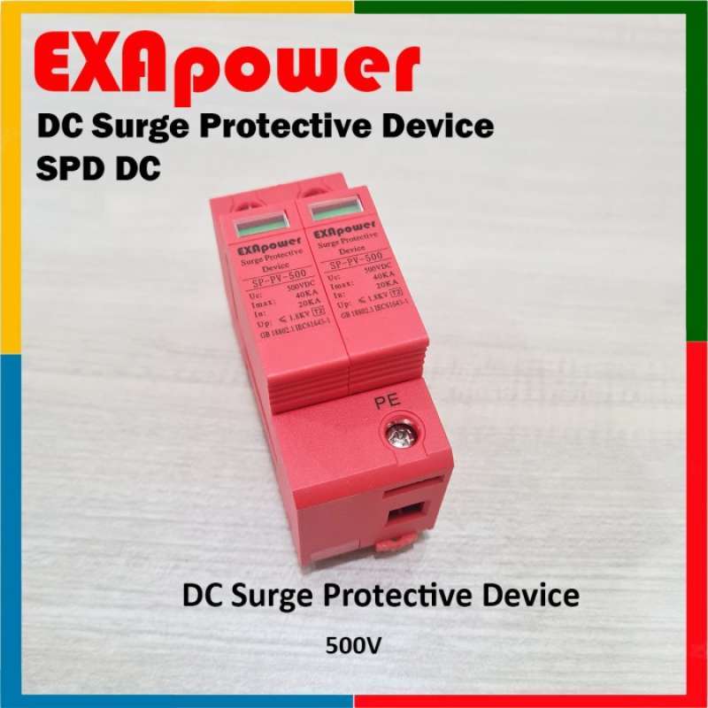 Promo Spd Surge Arrester Dc 2p Anti Petir Dc 500v/1000v Diskon 28% Di ...