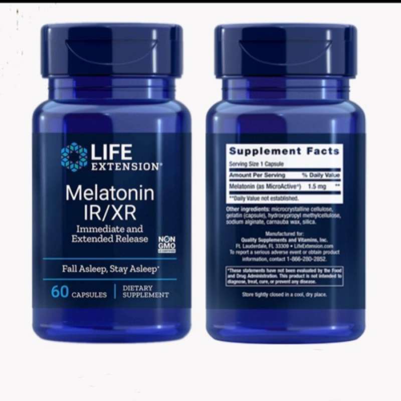 Promo Life Extension Melatonin Ir/xr Immediate & Extended Release 60 ...