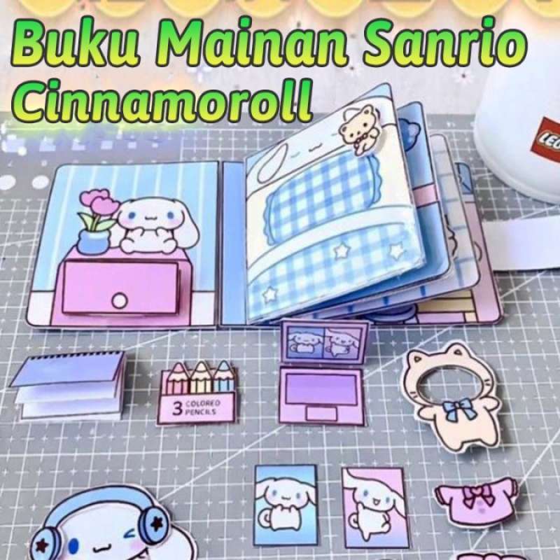 Jual Sanrio Quiet Book Cinnamoroll Kuromi Buku Diy Handmade Toys Paper ...