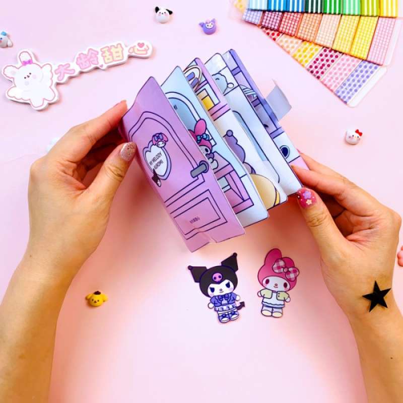 Jual Sanrio Quiet Book Cinnamoroll Kuromi Buku Diy Handmade Toys Paper ...