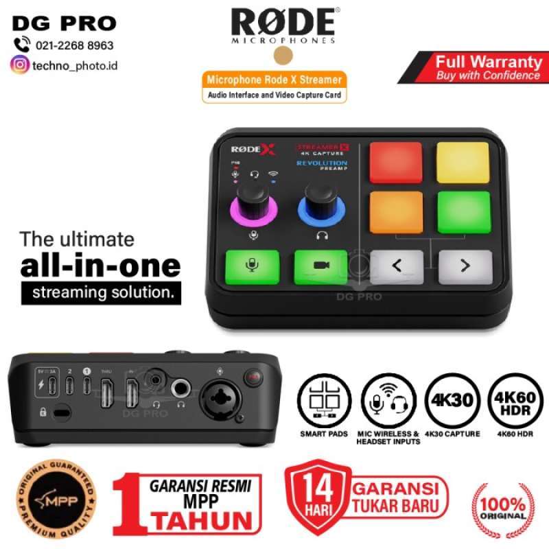 Promo Microphone Rode X Streamer X Audio Interface and Video Capture ...