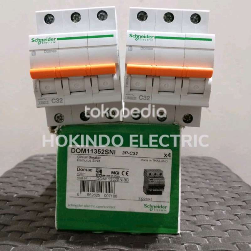 Promo MCB SCHNEIDER DOMAE 3P 32A SNI Diskon 23% di Seller Lixia Store ...