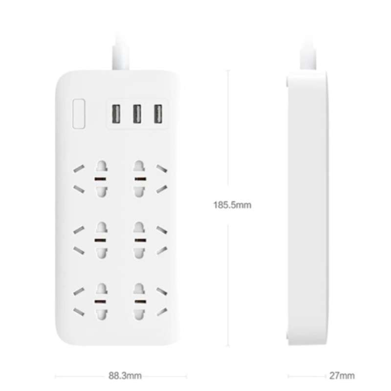 Promo Mijia Power Strip 6 Socket 3 USB Colokan listrik Terminal Diskon ...