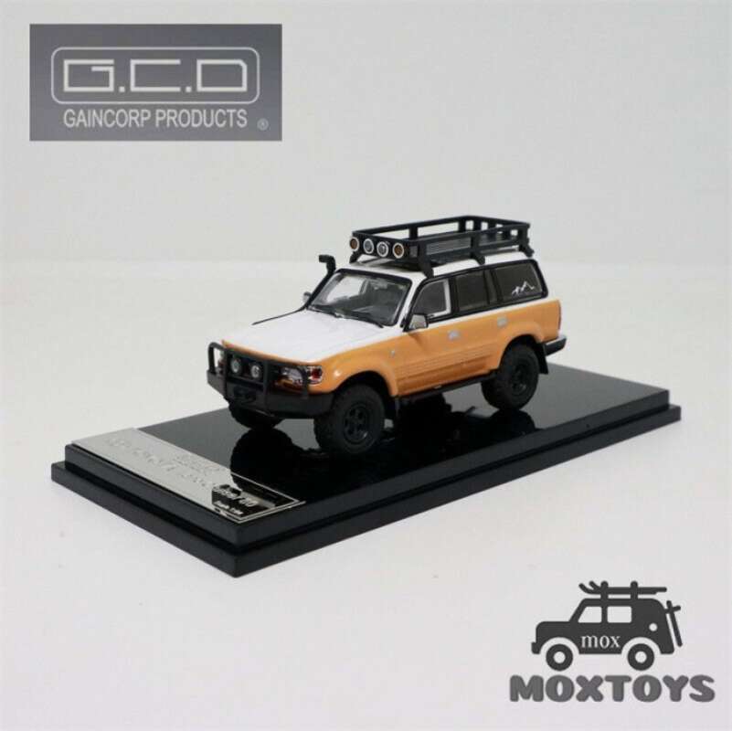 Promo 1/64 GCD TOYOTA LAND CRUISER LC80 VX TURBO BROWN WHITE ORANGE ...