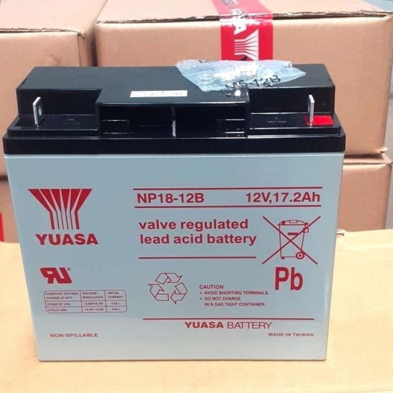 Promo Battery Vrla Aki Yuasa Np18-12b Baterai Yuasa 12v 17.2ah Diskon 23% Di Seller Samaga ...