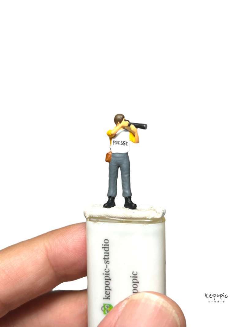 Promo Figure photographer pers skala 1/64 hotwheels tarmac inno KS20 ...