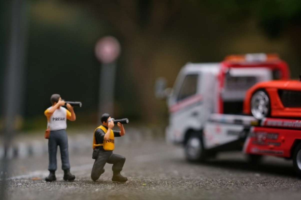 Promo Figure photographer pers skala 1/64 hotwheels tarmac inno KS20 ...