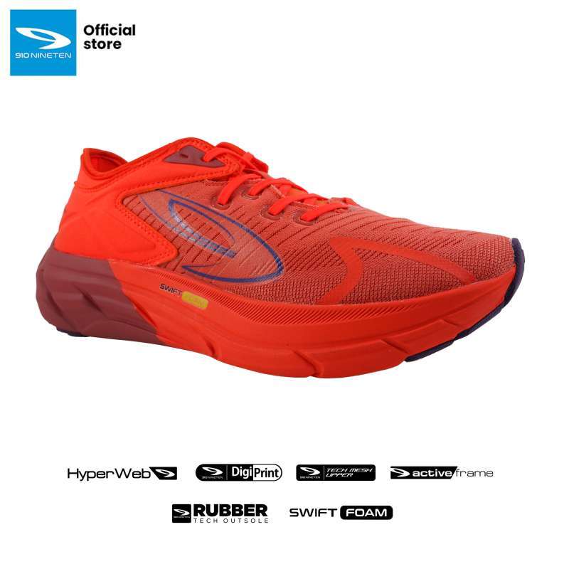 Promo 910 Nineten Hiroshi Sepatu Lari - Merah/ungu-tua Diskon 5% Di ...