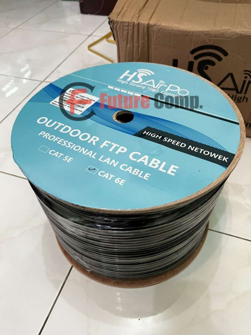 Promo HSAIRPO CABLE FTP CAT 6e DOUBLE JACKET 305m/ROLL OUTDOOR Diskon ...