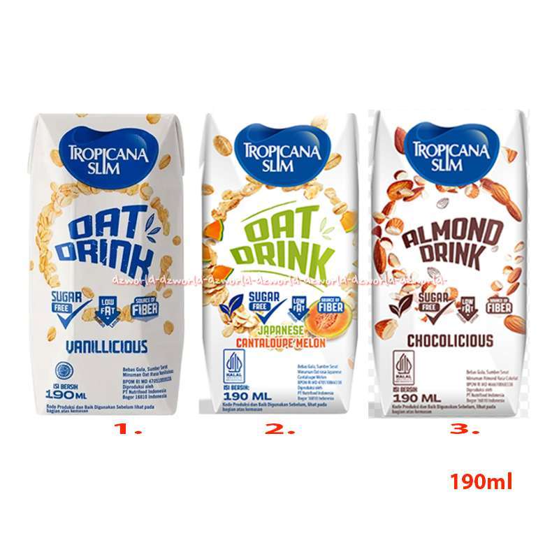 Jual Tropicana Slim 190ml Oat Drink Vanillicious Japanese Chocolicious Sugar Free Low fat Susu ...