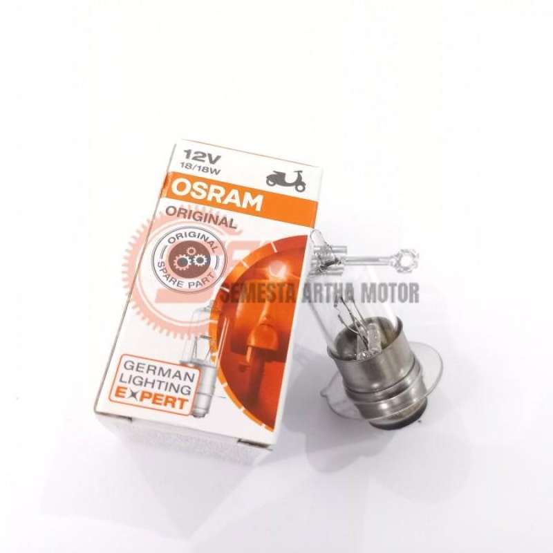 Jual Osram Original H6 Kaki 1 Halogen AC DC Lampu Depan Utama Bebek Matic - 25/25W di Seller ...