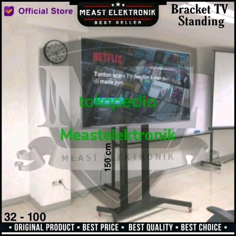 Promo Bracket TV Standing Roda Up to 100 Inch Bracket Stand Univel ...