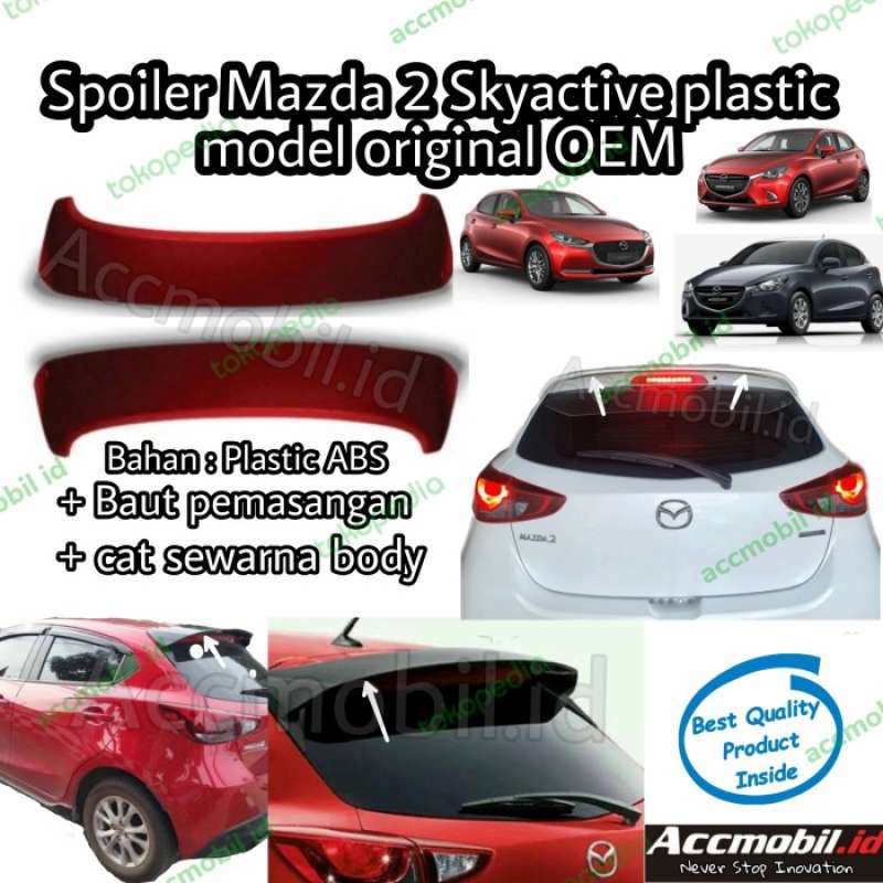 Promo spoiler mazda 2 skyactive model original oem plastic abs Diskon ...