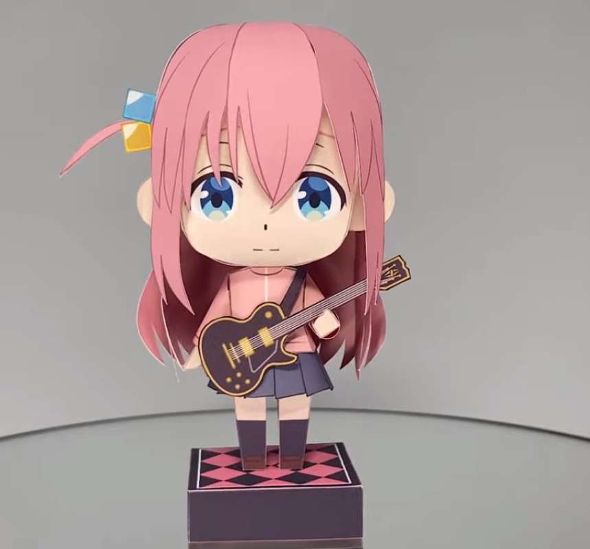 Promo ANIME BOCCHI THE ROCK KERTAS miniatur DIY Papercraft mainan ...