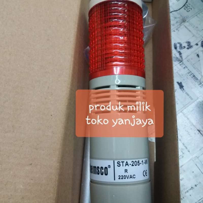 Promo lampu tower light shemsco 220v&24vdc/tower light merah/warning ...
