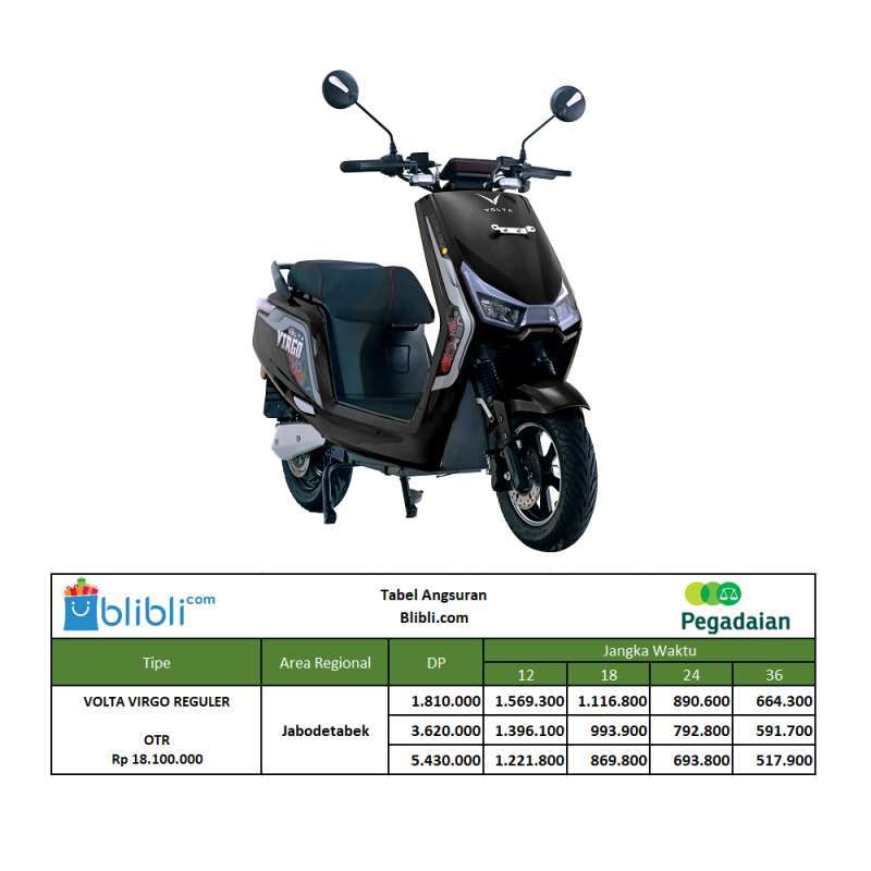 Jual Pegadaian - [DP] Volta Virgo Reguler Sepeda Motor Listrik [OTR ...