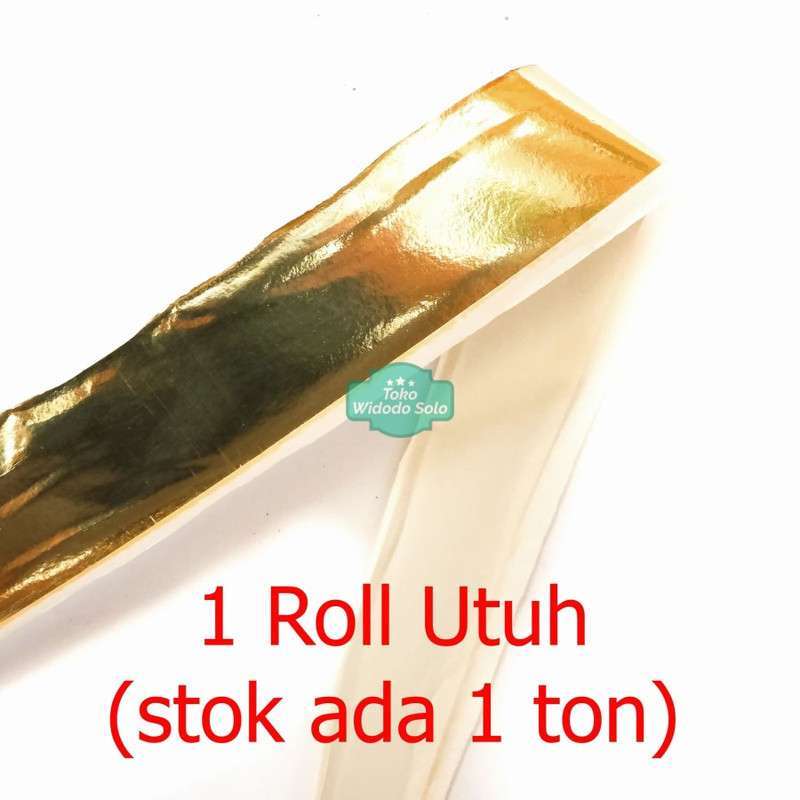Jual Kertas Alumunium Foil Paper Emas Gold Grenjeng Stock Lama Lebar ...