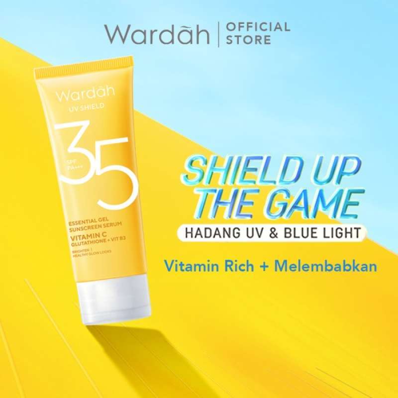 Jual Wardah Uv Shield Essential Sunscreen Gel Spf 35 40ml - Sunblok ...