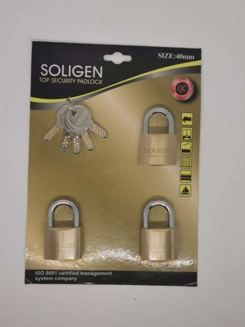 Promo Gembok Master Key Soligen 3 Pcs Kuningan 40 50 60 Mm Komputer ...