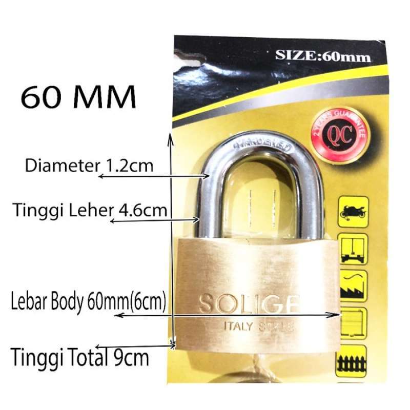 Promo Gembok Master Key Soligen 3 Pcs Kuningan 40 50 60 Mm Komputer ...