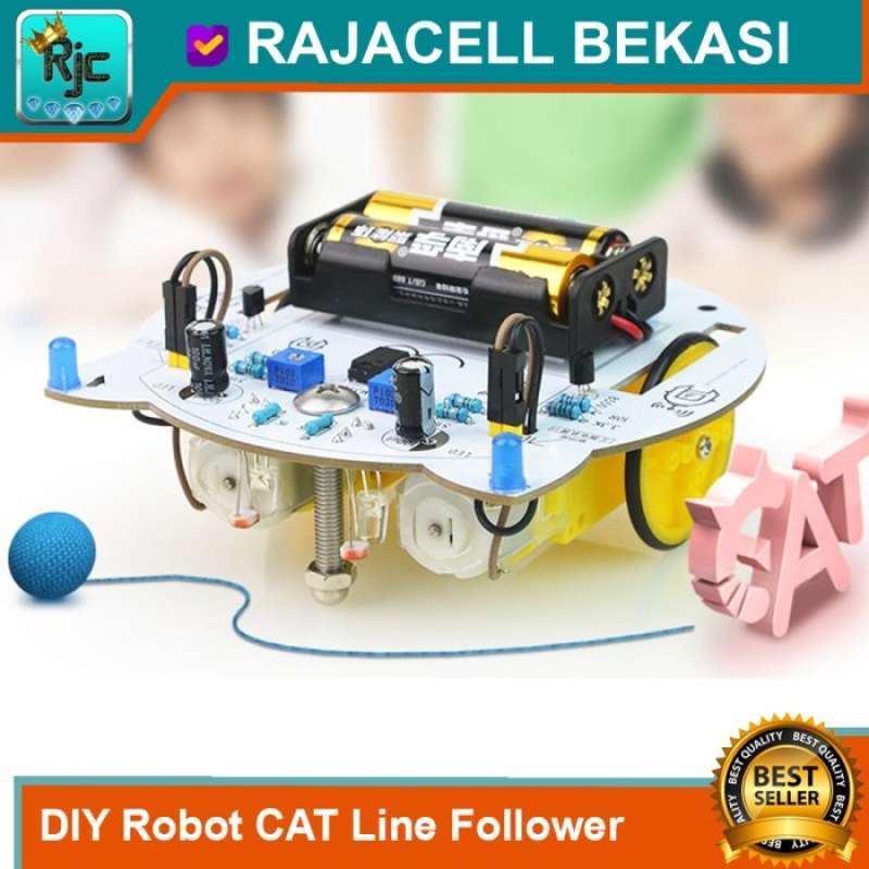 Promo DIY Robot CAT Line Follower Smart Car Line Tracking Robot Kucing ...