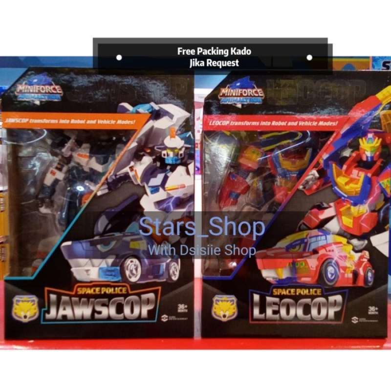 Promo Miniforce Space Police Jawscop & Leocop 2 Stage Transformation ...