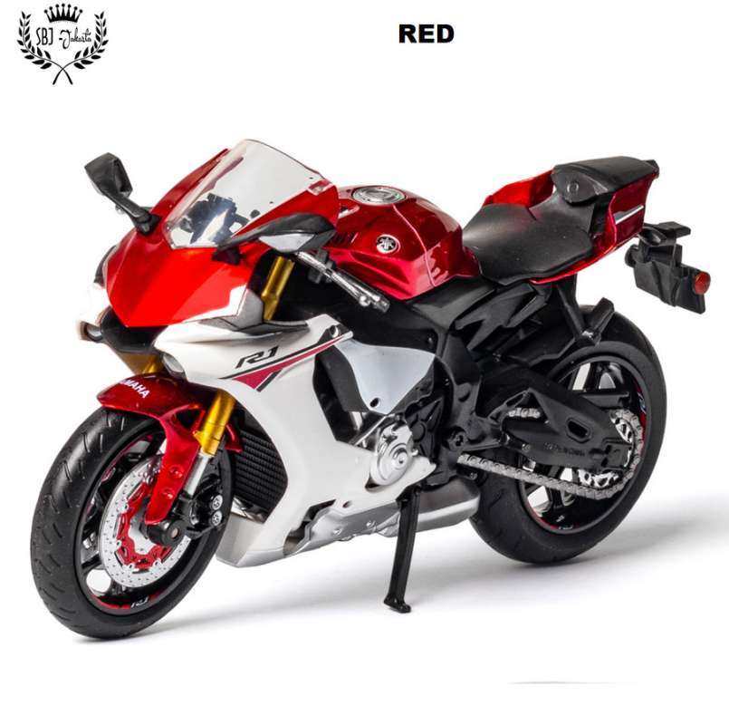 Jual Diecast Miniatur Sepeda Motor Superbike Yamaha Yzf R1 Skala 1:12 ...