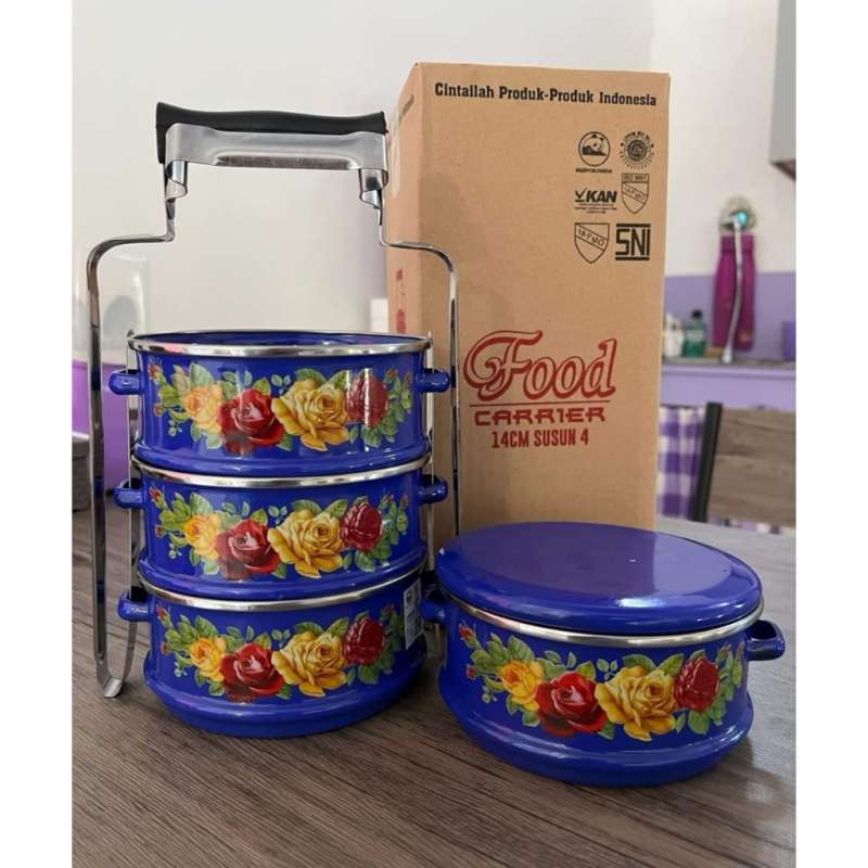 Jual Rantang jadul maspion susun 4 size 16 inchi/rantang bunga/rantang ...