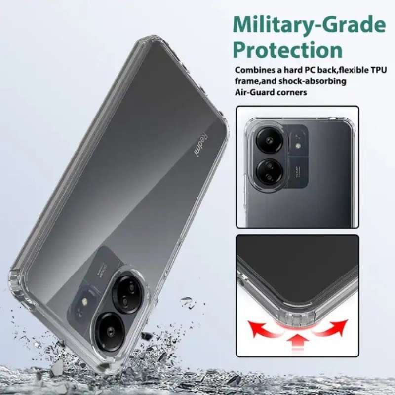 Promo XIAOMI POCO C65 FUSE HYBRID CRYSTAL CLEAR ACRYLIC CASE Diskon 10% ...