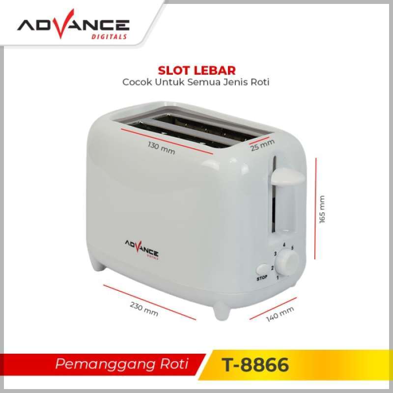 Jual advance pemanggang roti listrik toaster sandwich otomatis pop-up ...