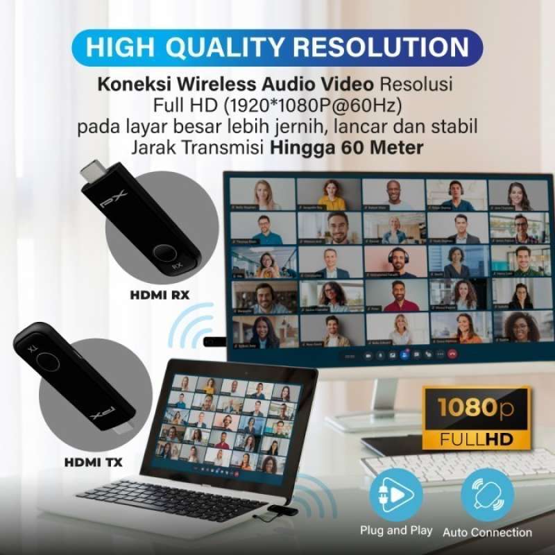 Jual Px Wtr-200s Wireless Transmitter Receiver Video Display Tv Stick ...