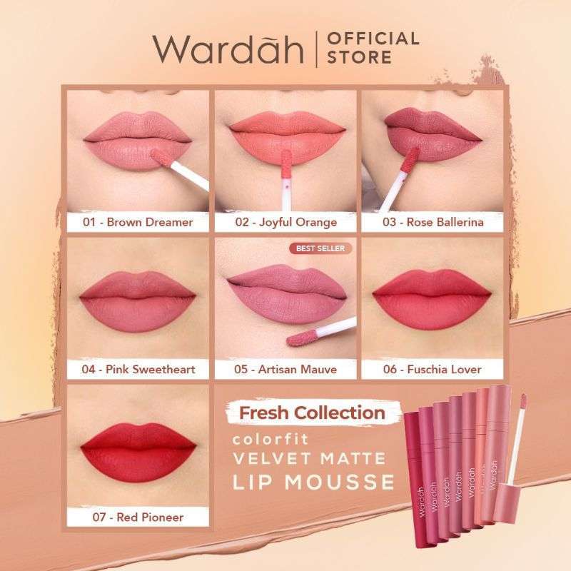 Jual Wardah Colorfit Velvet Matte Lip Mousse, Lip Mousse (lip Cream ...