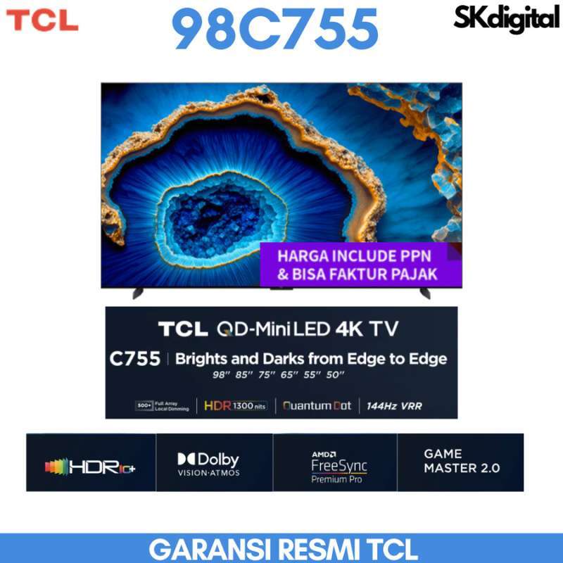 Jual Tcl 98c755 Qd-mini Led 4k Uhd Smart Google Tv W/ 144hz Vrr 98 Inch Di Seller Skdigital - Lg ...