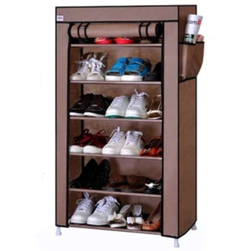 Promo Rak Sepatu 7 layer Kain Lemari Packing 6 Ruang Diskon 23% di ...